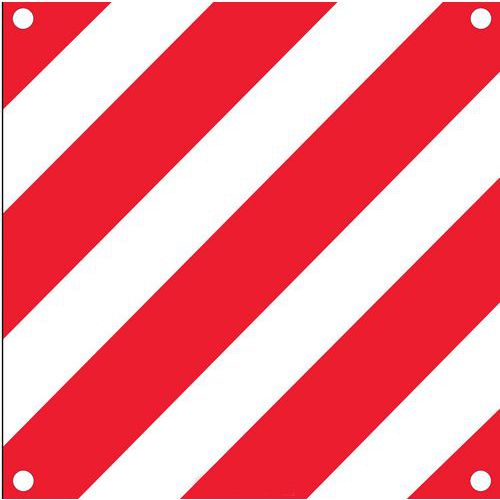 Rot/weiß schraffiertes Hinweisschild - Novap - Manutan.de