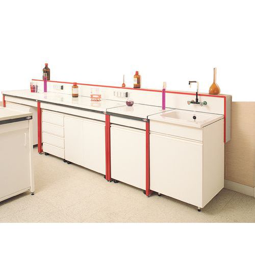 Modularer Labortisch – Stein – ohne Rückwand - Manutan.de