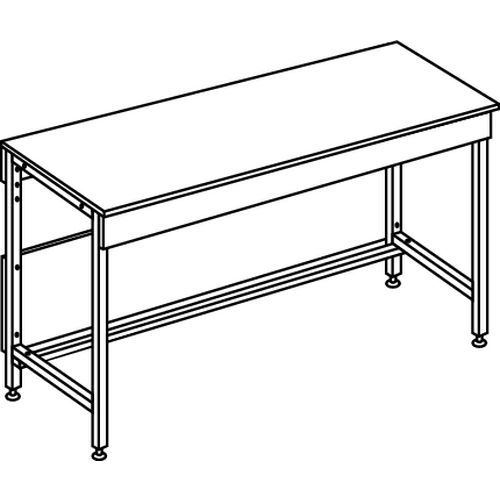 Modularer Labortisch – Stein – ohne Rückwand - Manutan.de