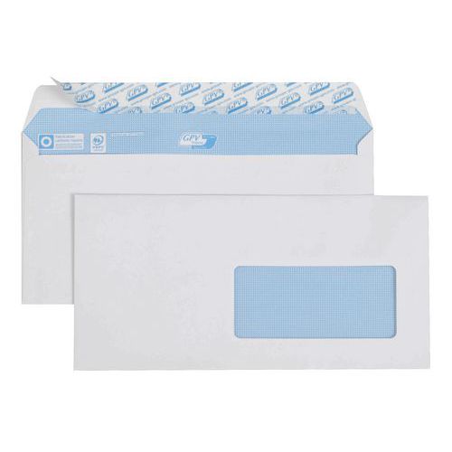 Weißer Umschlag mit Fenster, 90 g - 500 Stück - GPV Everyday® - Manutan.de