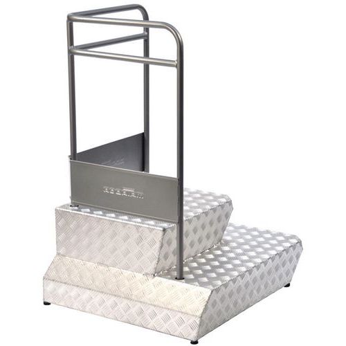 Mobile Trittleiter mit Plattform - 2 Stufen - Manutan.de