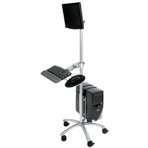 Mobiler Computer-Arbeitsplatz, einstellbar - Manutan - Manutan.de