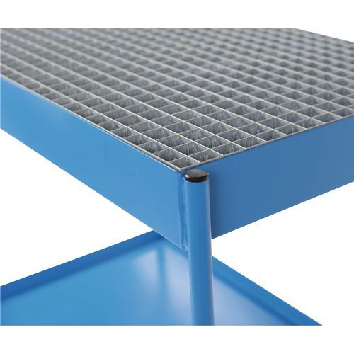 Wagen mit Auffangwanne und Gitterrost - Sameto Technifil - Manutan.de