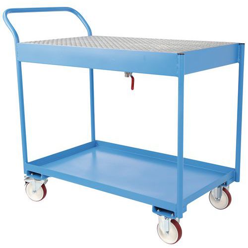 Wagen mit Auffangwanne und Gitterrost - Sameto Technifil - Manutan.de