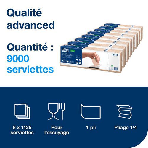 Gefaltete Servietten, natur, für Spender N4 - Tork Xpressnap® - Manutan.de