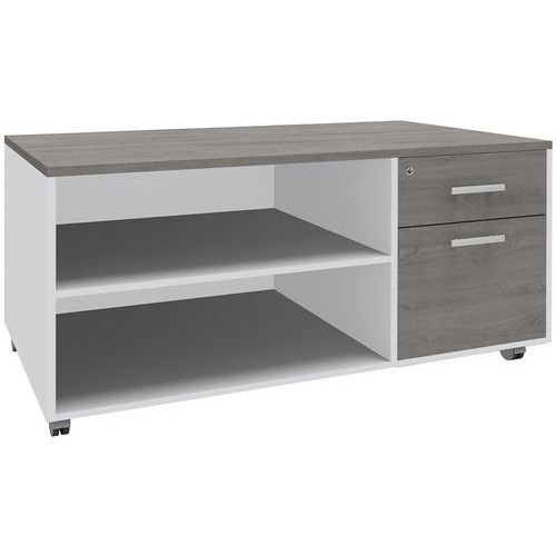 Sideboard mit Rollen, Griff in matt, 2 Schubladen, Urban - Manutan.de